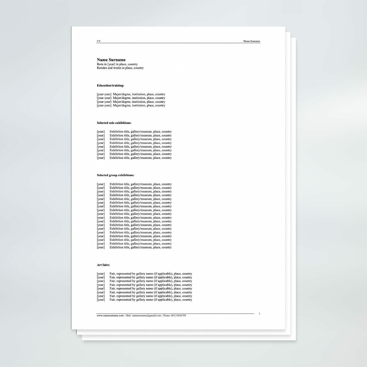 How To Write an Artist’s Resume: Examples + Template — CAI